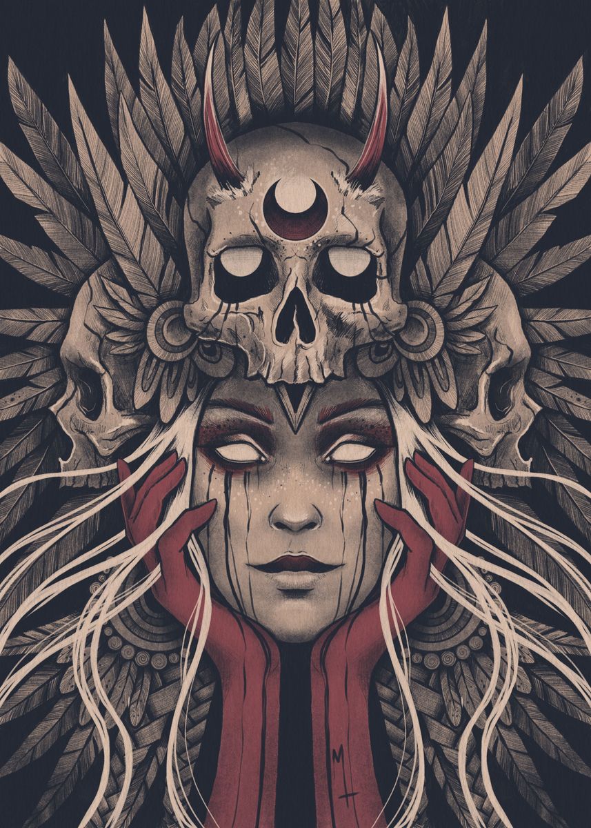 'Red Queen' Poster, picture, metal print, paint by Martyna Lejman ...