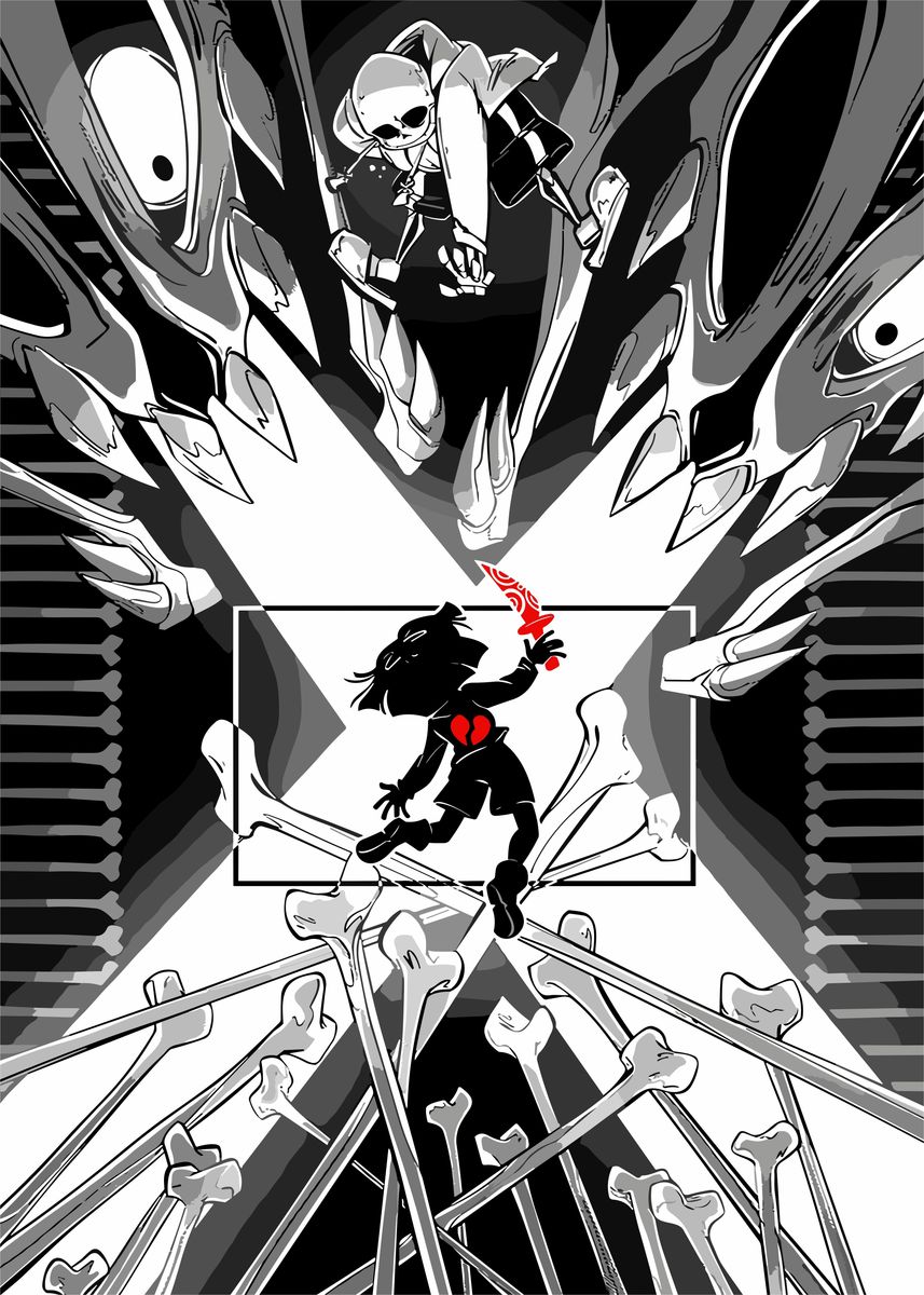 'Sans Undertale' Poster, picture, metal print, paint by TrueBest | Displate