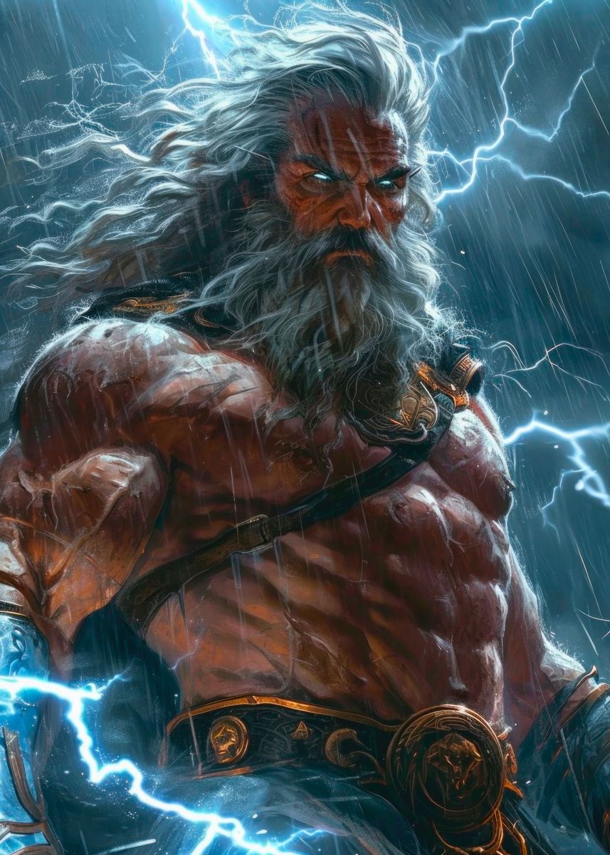 'Zeus from Greek Myth' Poster, picture, metal print, paint by ...