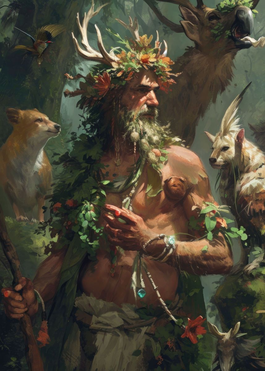 'Pan from Greek Myth' Poster, picture, metal print, paint by ...