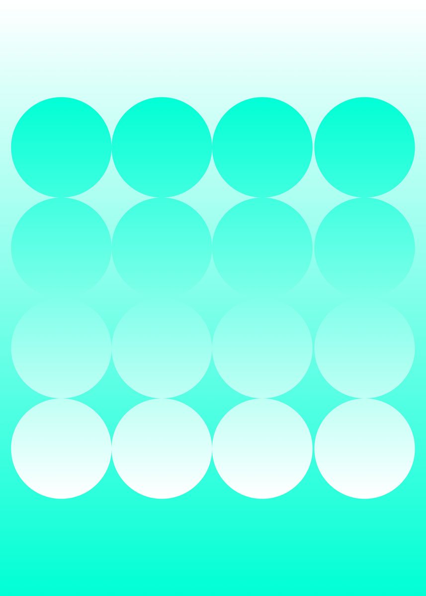 'Abstract Dots Neon Blue' Poster, picture, metal print, paint by Atomic ...