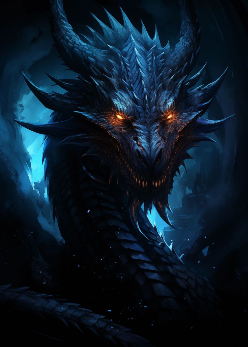 'Neon Dragon Nebulae' Poster, picture, metal print, paint by Aym jer ...