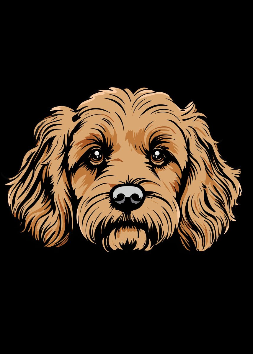 'Cute Cockapoo Dog Lover' Poster, picture, metal print, paint by ...