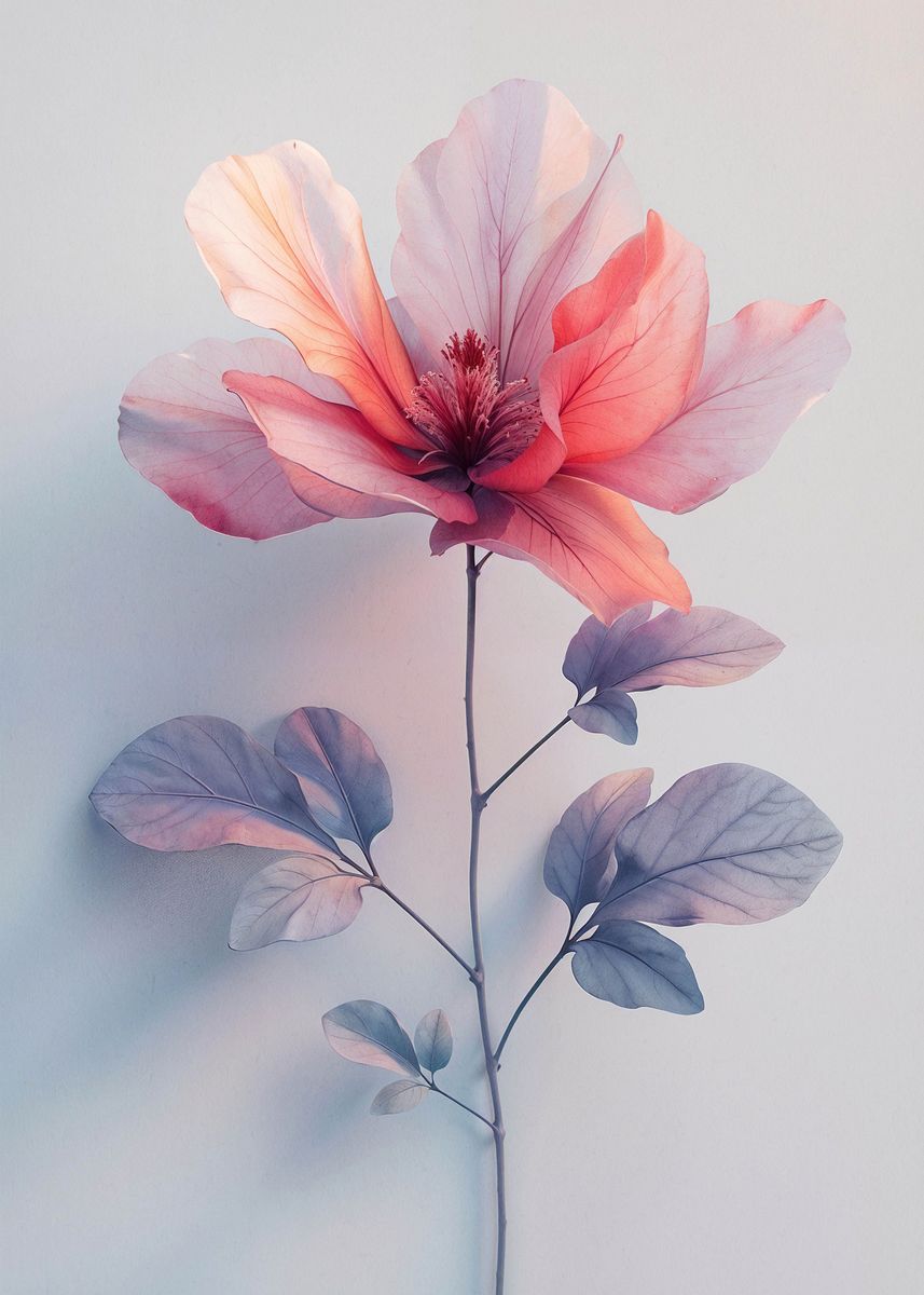 'Minimalist flower ' Poster, picture, metal print, paint by Zaydan ...