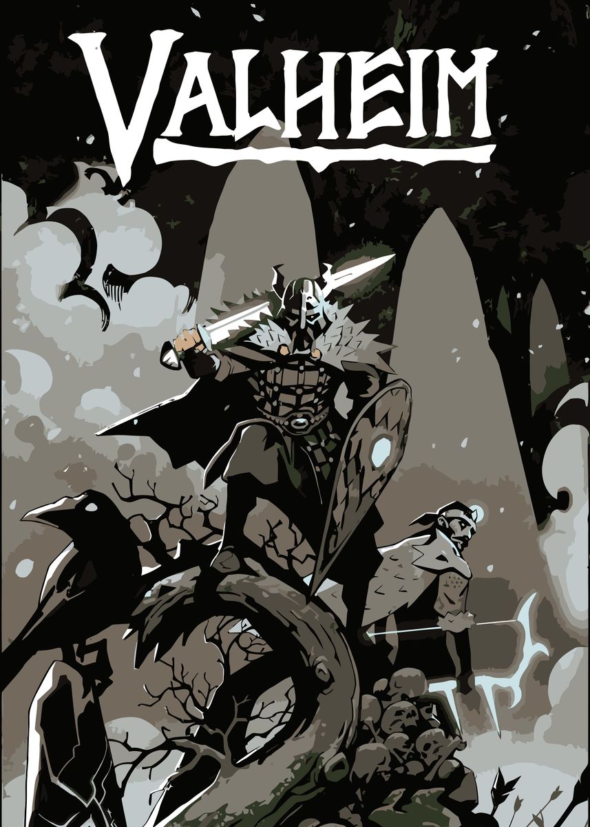 'Valheim Game Wallpaper' Poster, picture, metal print, paint by Blez ...