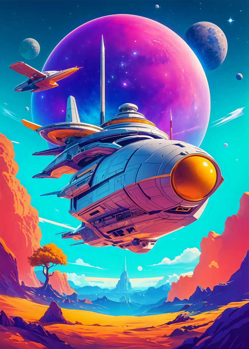 'Space Invaders' Poster, picture, metal print, paint by The Explorer ...