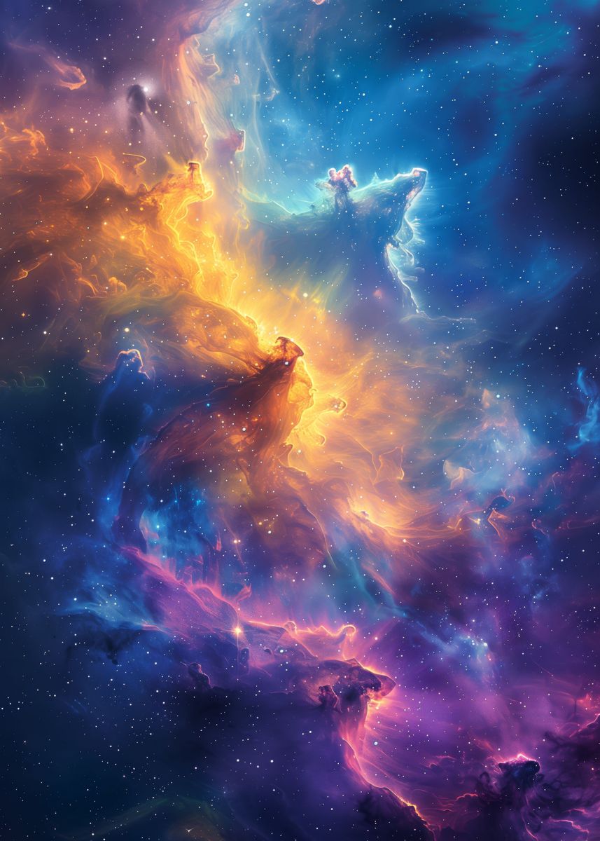 'Far away Nebula' Poster, picture, metal print, paint by PRX ...