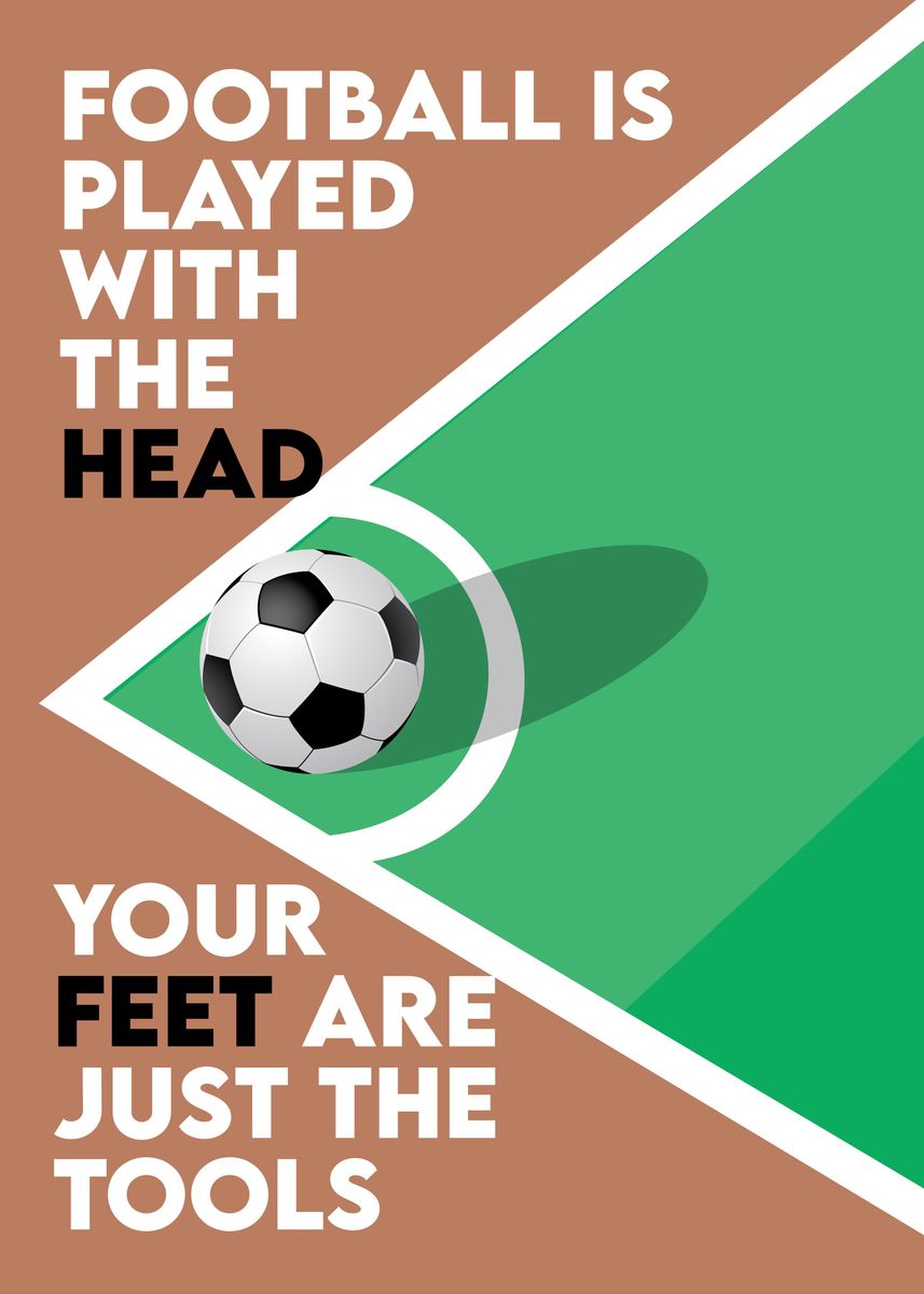 'football quote' Poster, picture, metal print, paint by geeks holic ...