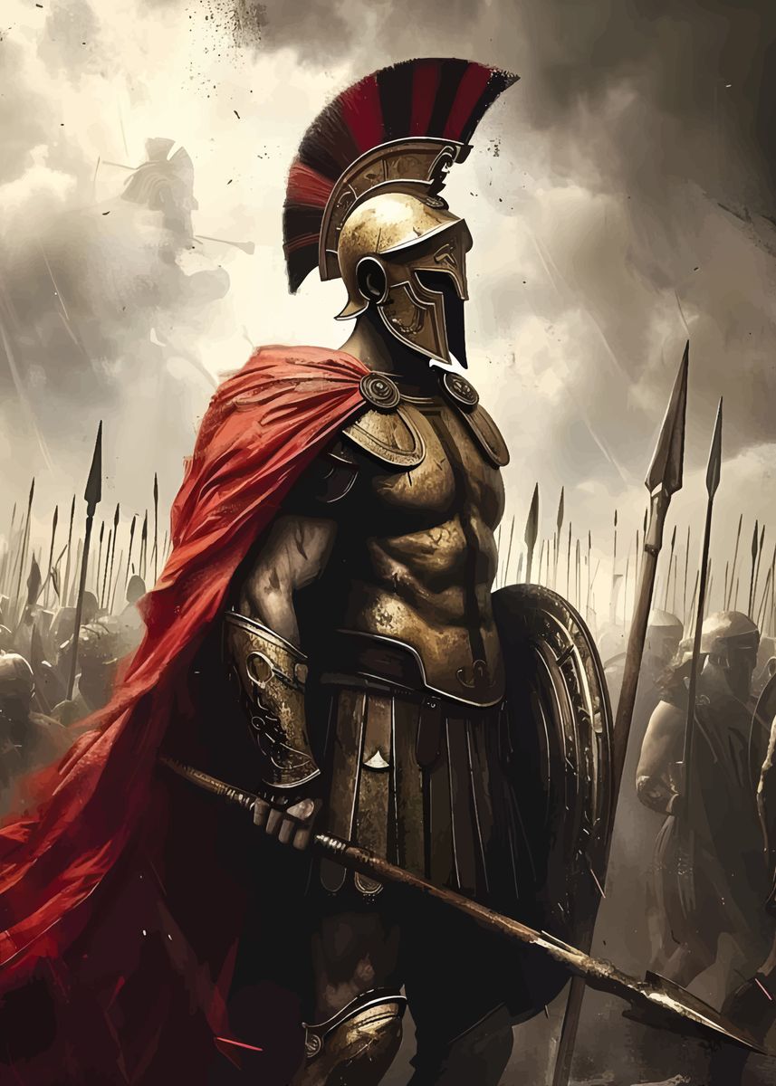 'Warior soldier spartan' Poster, picture, metal print, paint by sofian ...