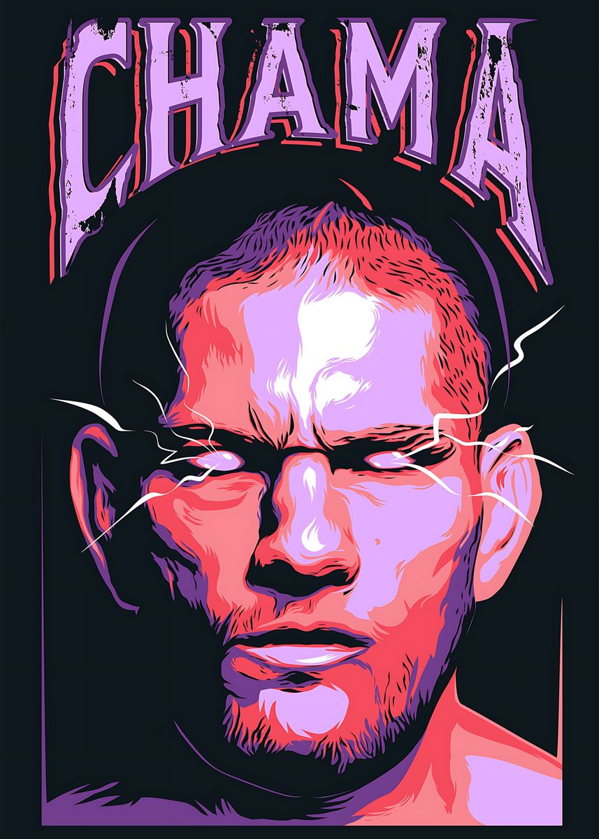 'alex poatan pereira chama' Poster, picture, metal print, paint by ...