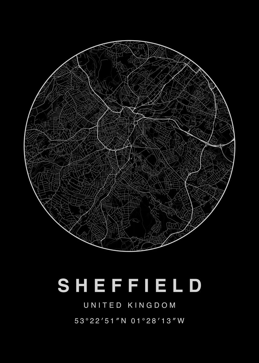 'Sheffield' Poster, picture, metal print, paint by Notorious ...