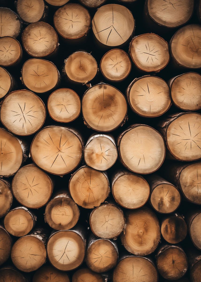 'Wooden cut tree' Poster, picture, metal print, paint by PODLOUSY ...