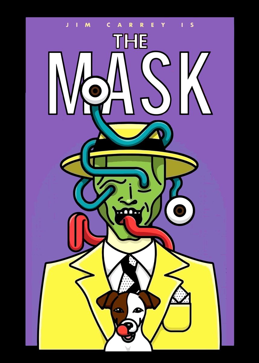 'the mask jim carre' Poster, picture, metal print, paint by siagian ...