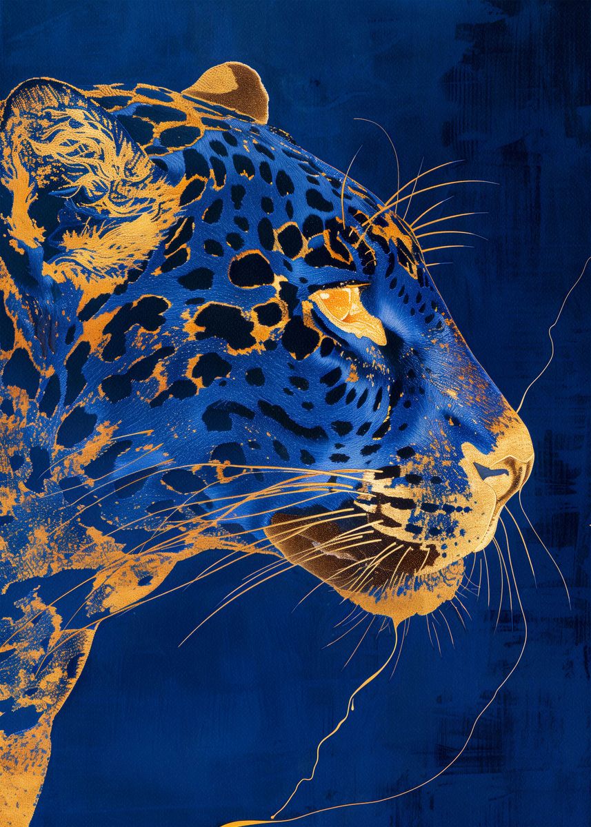 'Jaguar Portrait' Poster, picture, metal print, paint by The creative ...