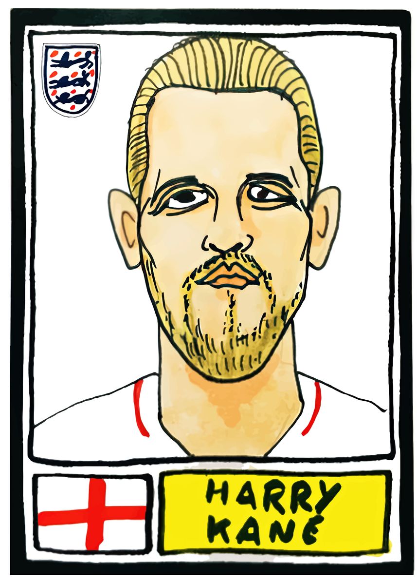 'Harry Kane' Poster, picture, metal print, paint by Bernard Duke | Displate