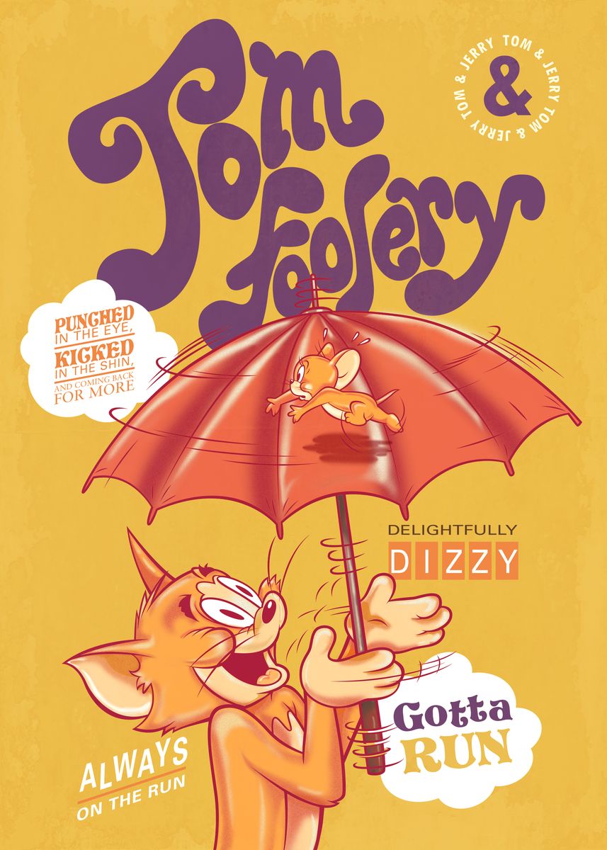 'Tom Foolery' Poster, picture, metal print, paint by Hanna Barbera ...