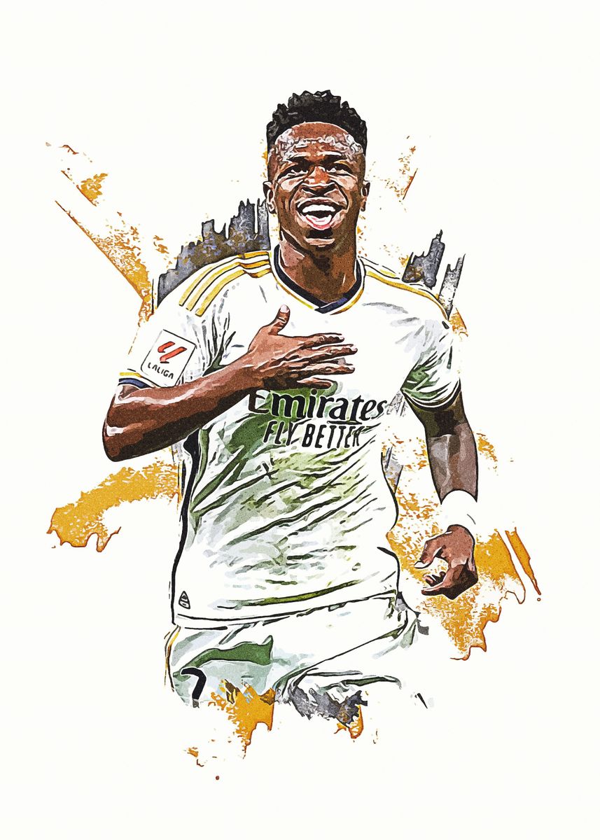 'Vinicius Junior' Poster, picture, metal print, paint by Nguyen Duc ...