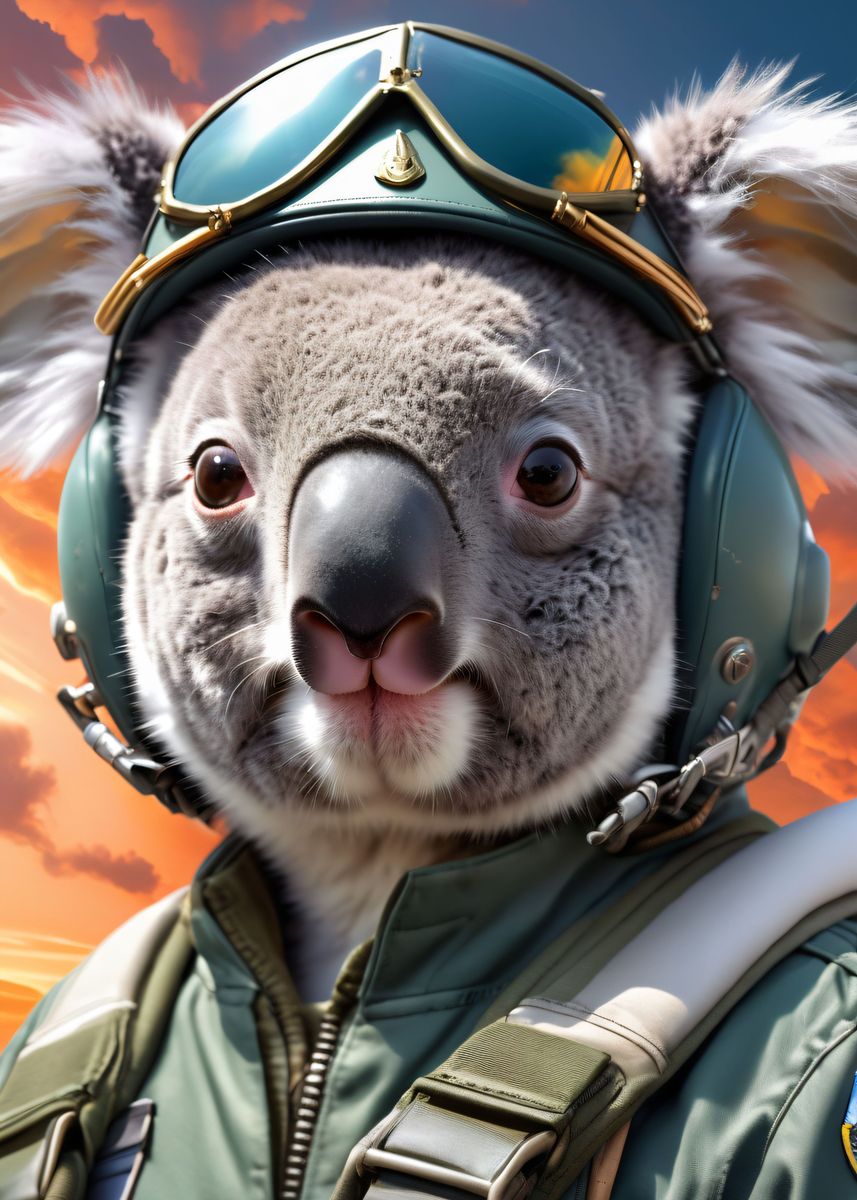 'Flight of the Koala' Poster, picture, metal print, paint by KingTail ...