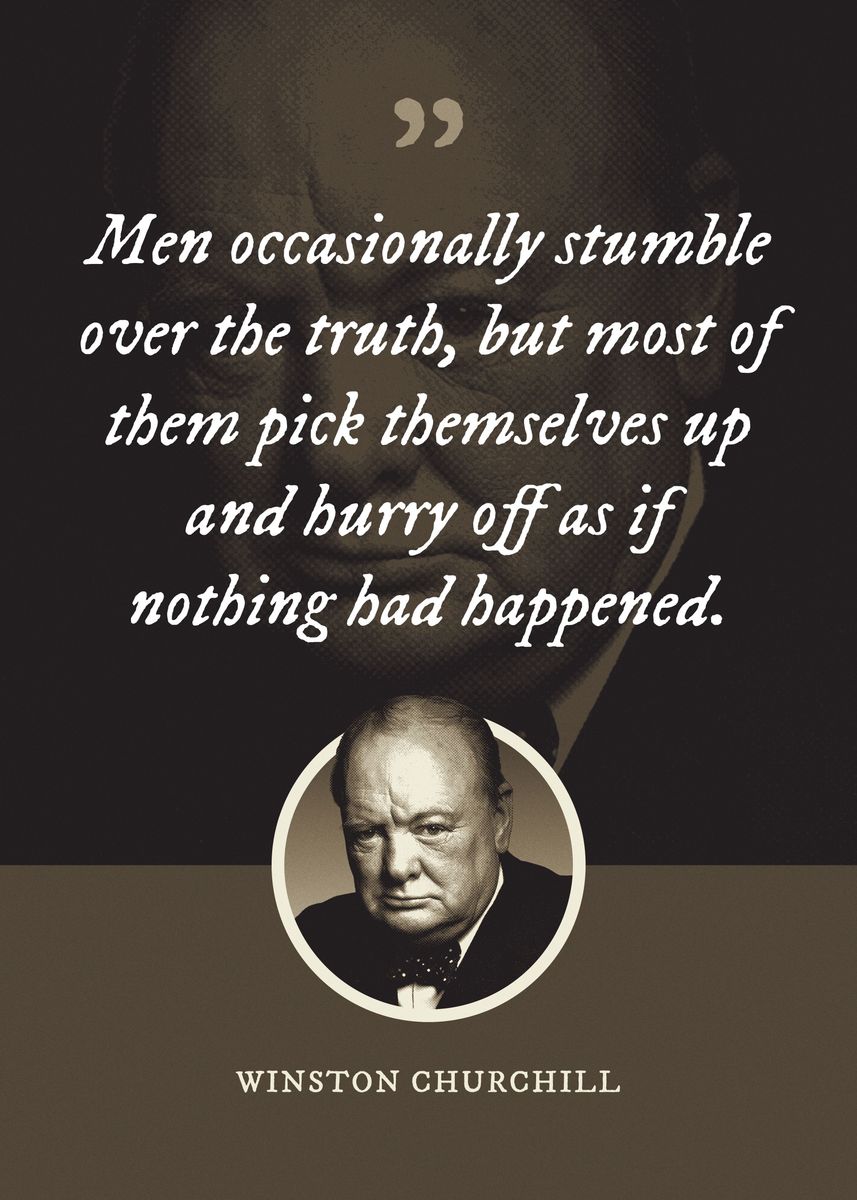 'Men occasionally stumble' Poster, picture, metal print, paint by ...