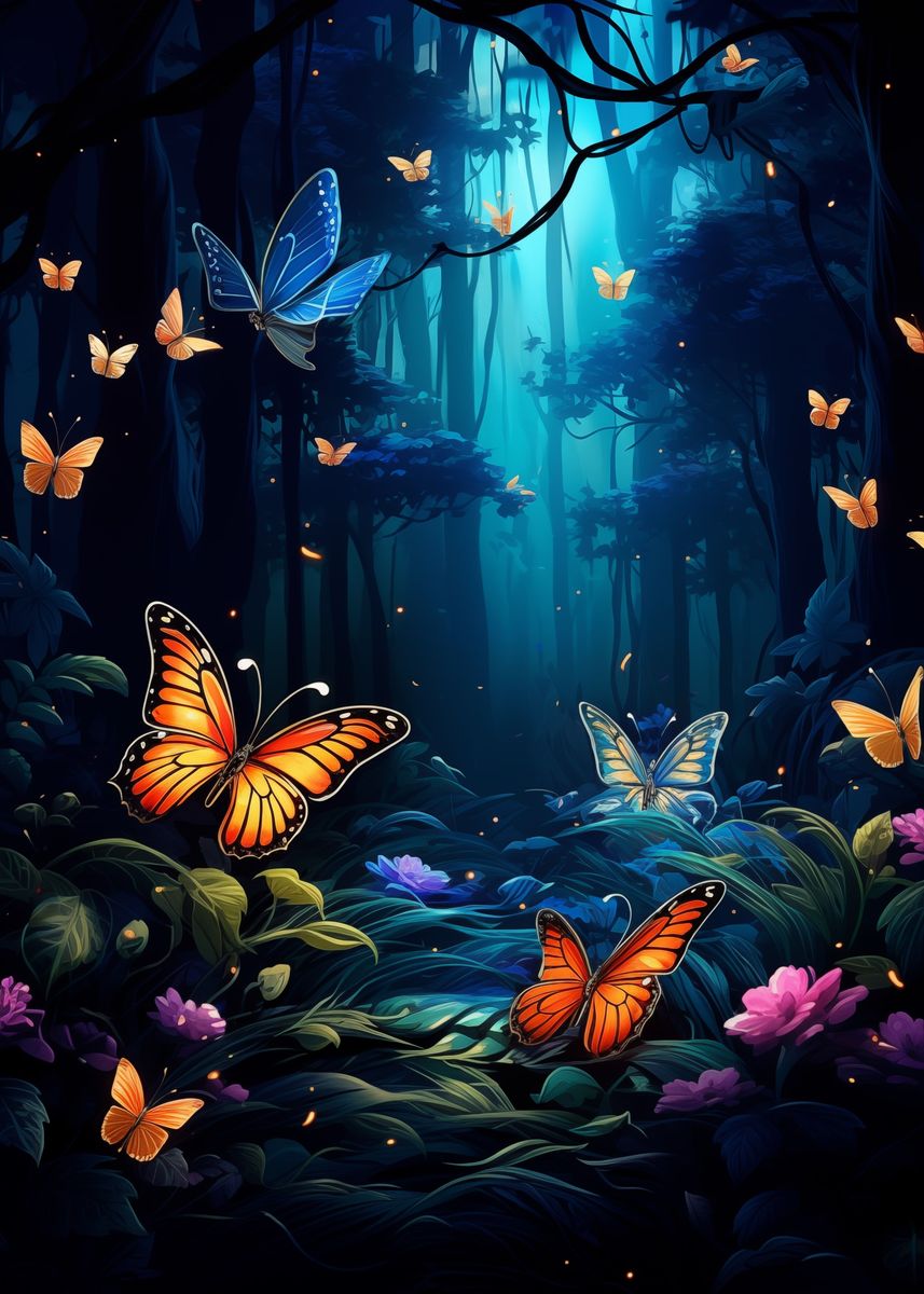'Beautiful Butterflies' Poster, picture, metal print, paint by Aidan ...