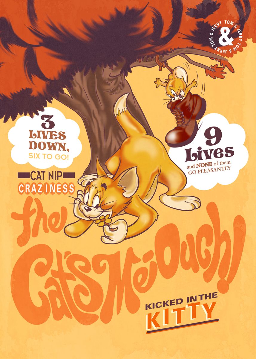 'The Cat's Me-Ouch!' Poster, picture, metal print, paint by Hanna ...
