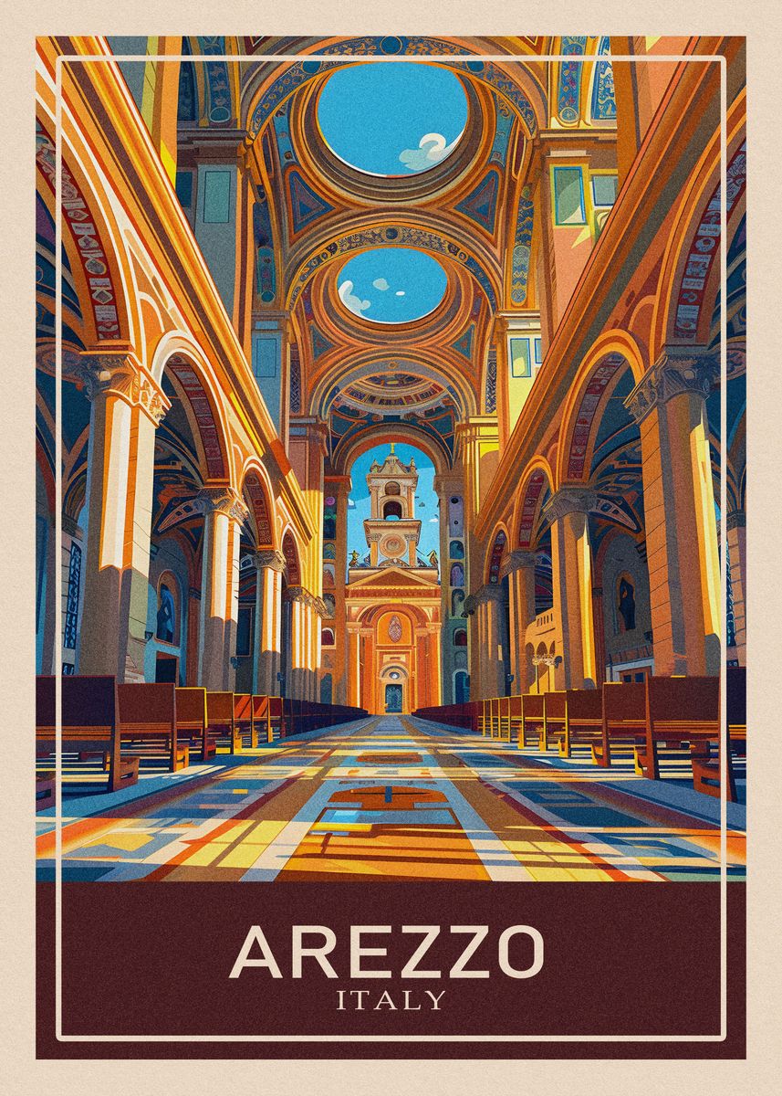 'Arezzo Italy' Poster, picture, metal print, paint by Travel Studio ...