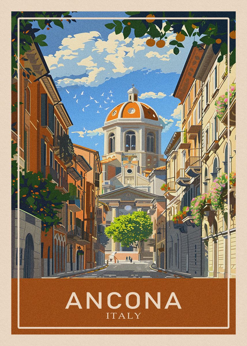 'Ancona Italy' Poster, picture, metal print, paint by Travel Studio ...