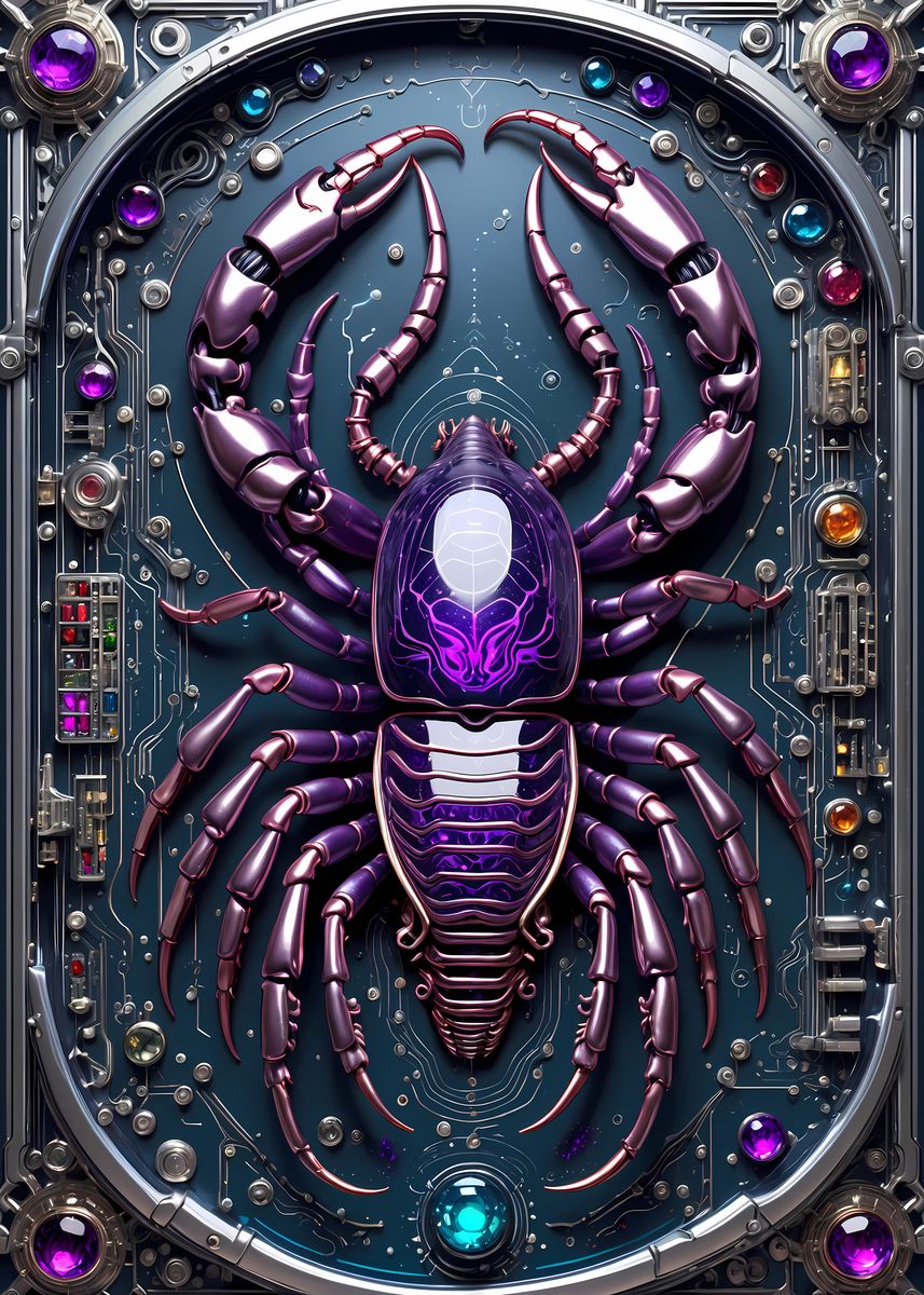 'Cybernetic Scorpion Art' Poster, picture, metal print, paint by Luong ...