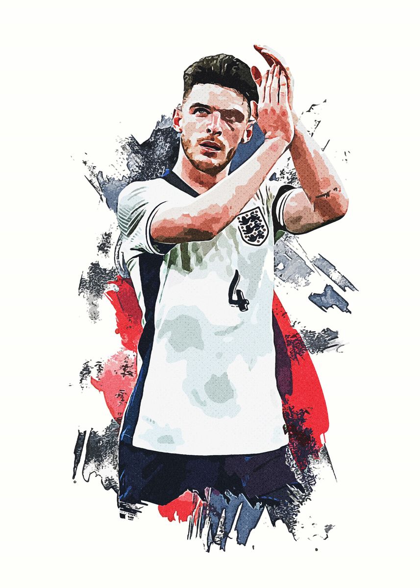 'Declan Rice' Poster, picture, metal print, paint by Nguyen Duc Hieu ...