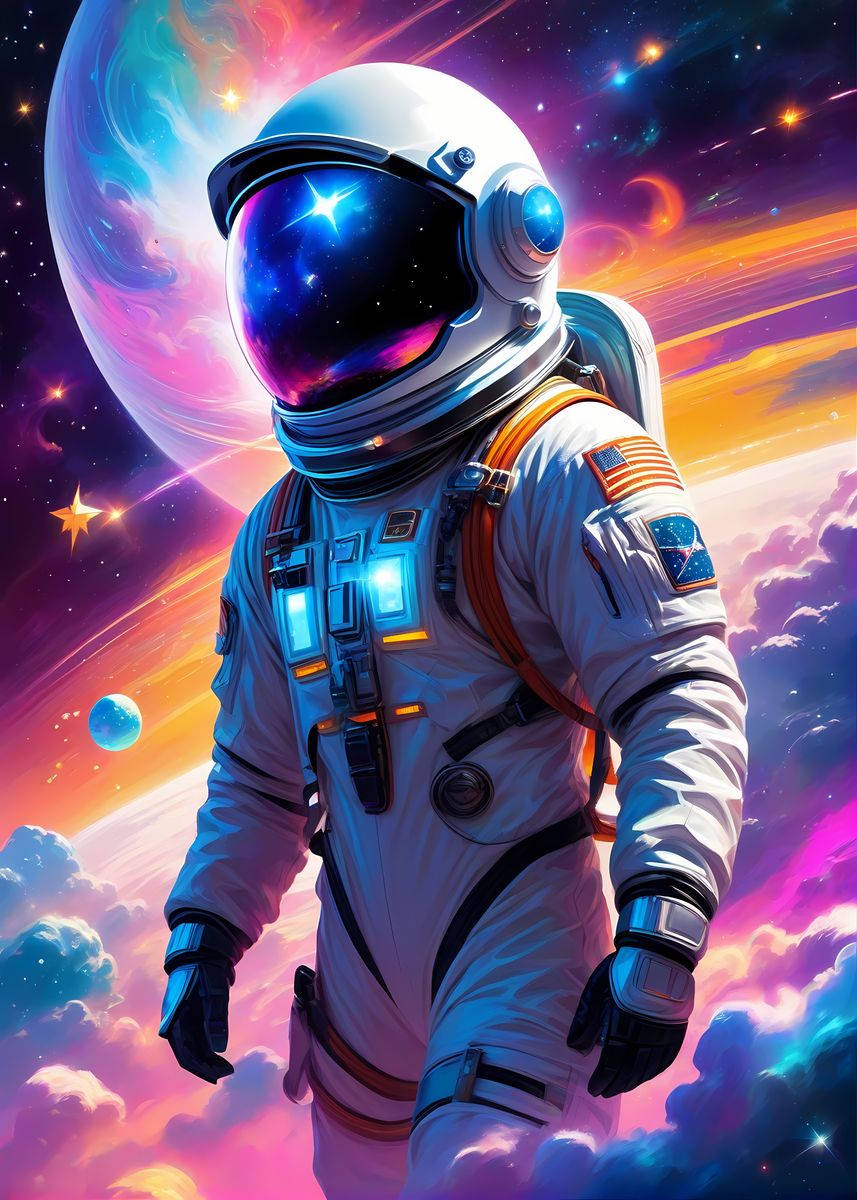 'Imagine Space' Poster, picture, metal print, paint by Gangster Art ...