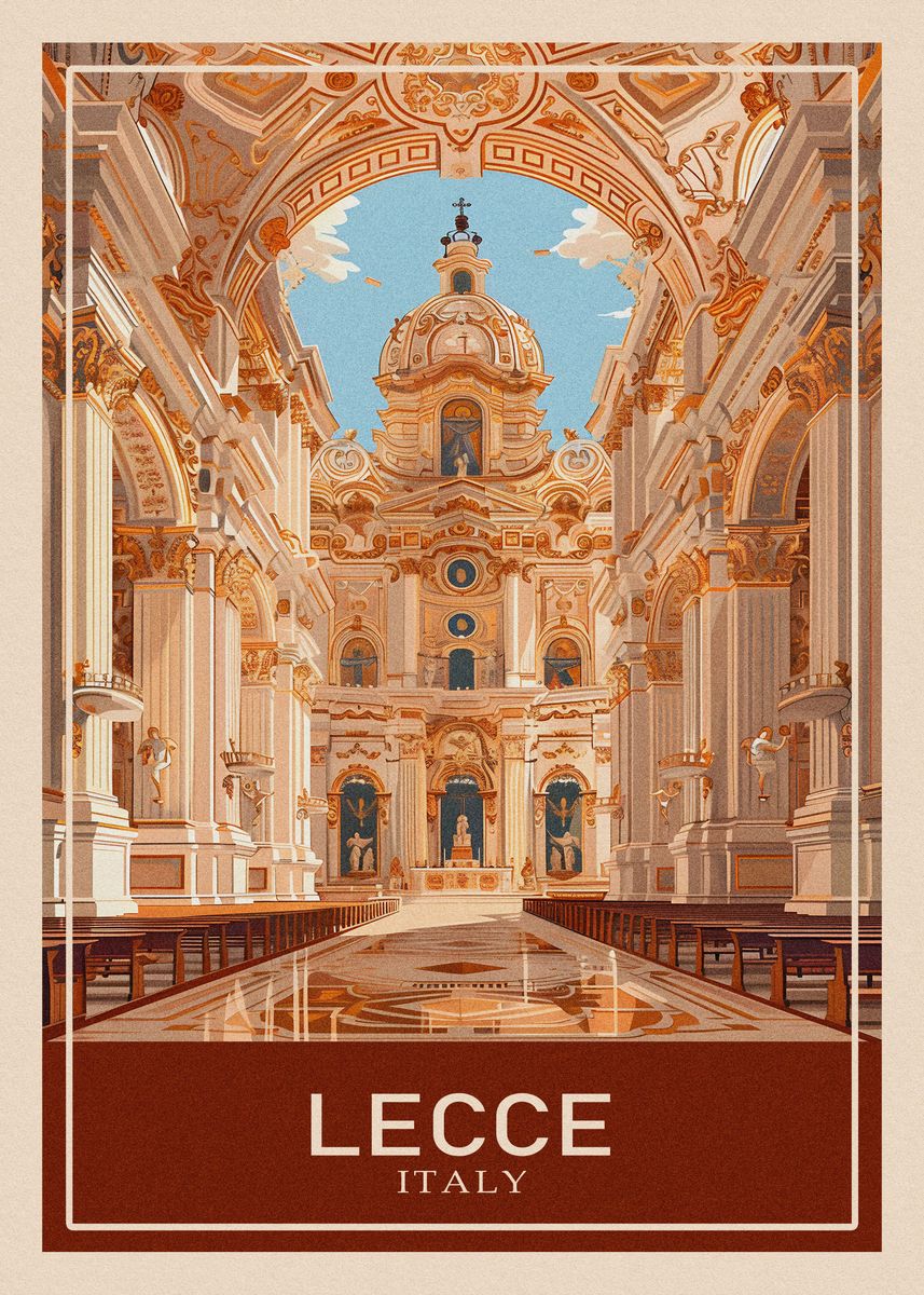 'Lecce Italy' Poster, picture, metal print, paint by Travel Studio ...
