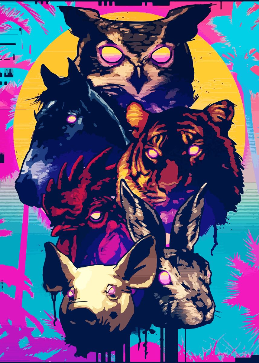 'Hotline Miami' Poster, picture, metal print, paint by albran karan ...