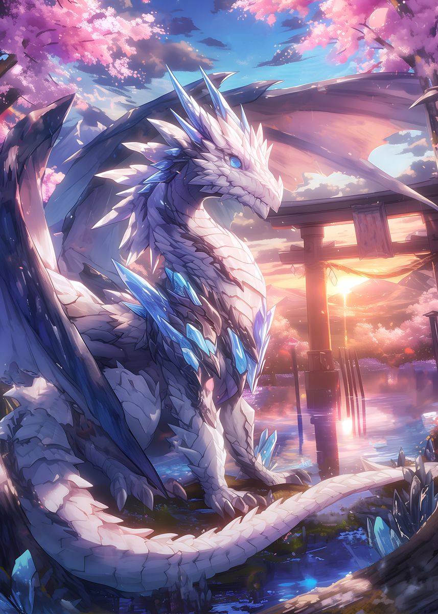'Japanese Dragon Torii' Poster, picture, metal print, paint by ...
