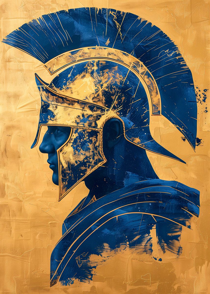 'Portrait of a Spartan' Poster, picture, metal print, paint by The ...