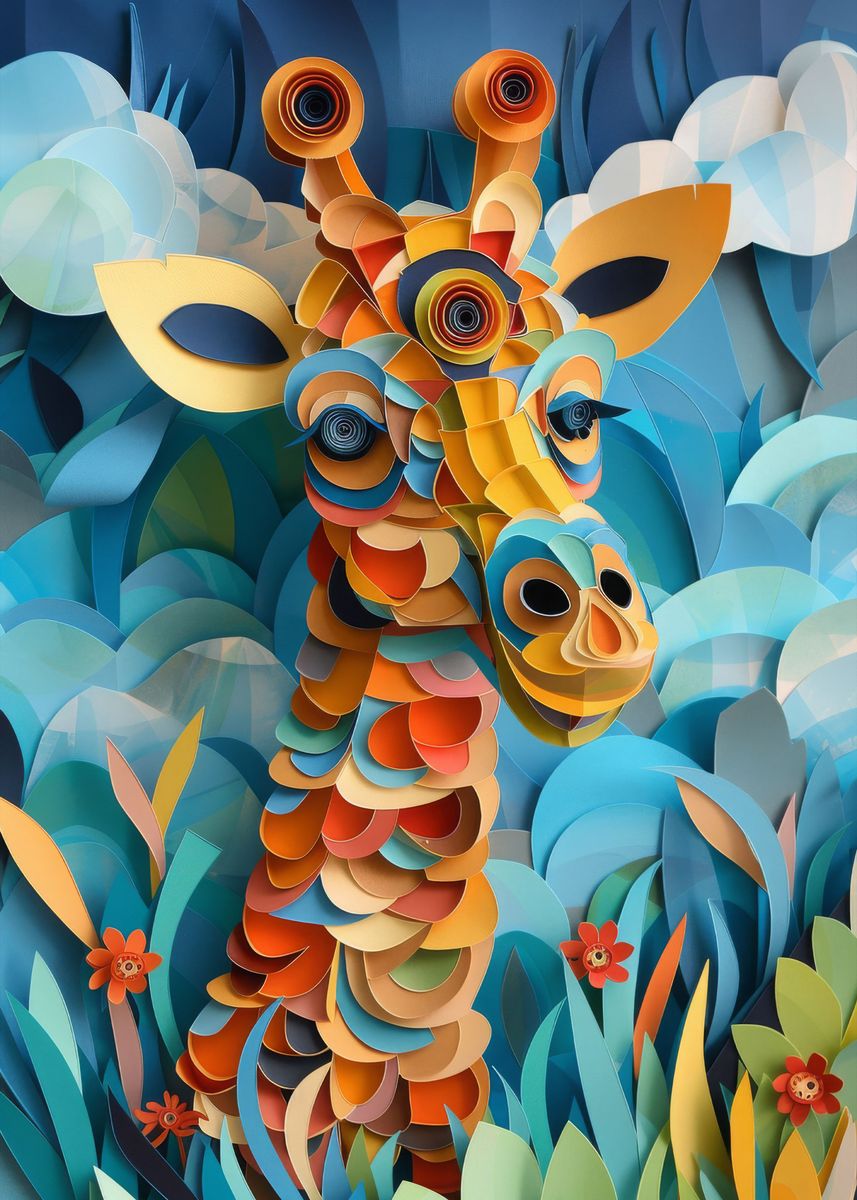 'Flat Paper Craft' Poster, picture, metal print, paint by Morgan Yon ...