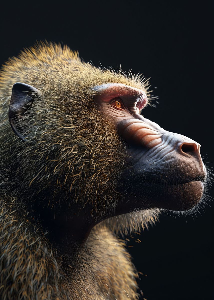 'Baboon' Poster, picture, metal print, paint by Henning Seiffert | Displate