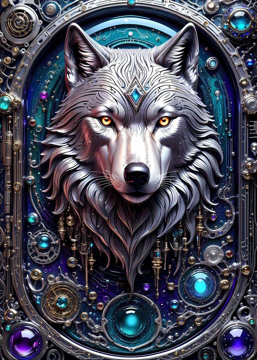 'Galactic Wolf Chronicles' Poster, picture, metal print, paint by Luong ...