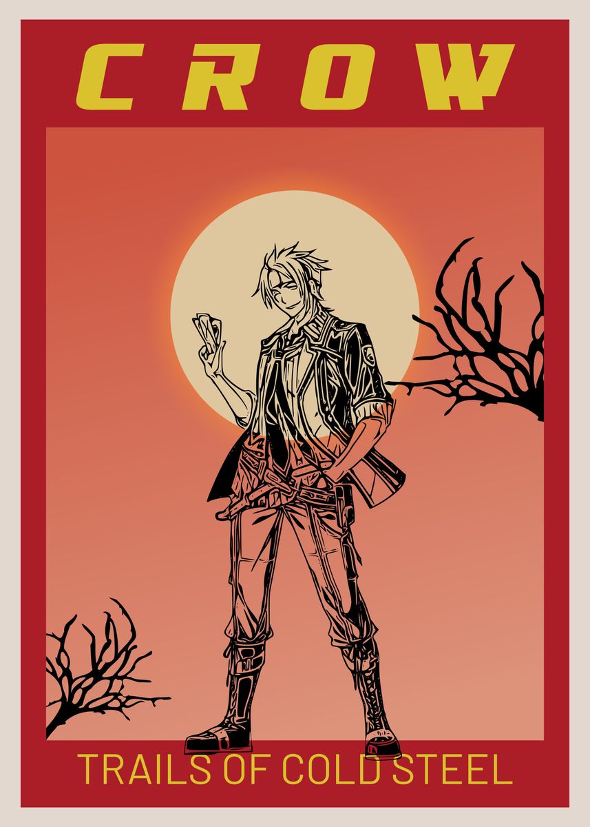 'Crow Trails of Cold Steel' Poster, picture, metal print, paint by ...