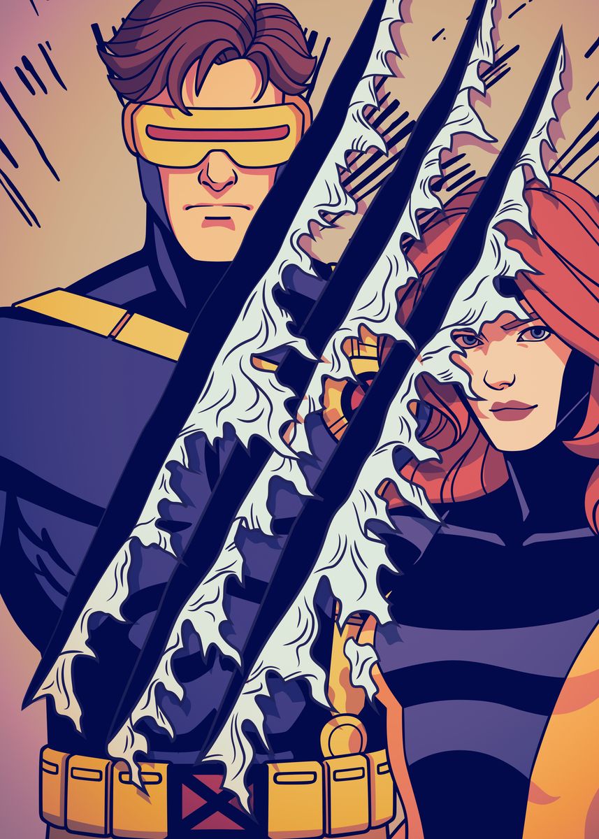 'Cyclops Jean Claws' Poster, picture, metal print, paint by Marvel ...