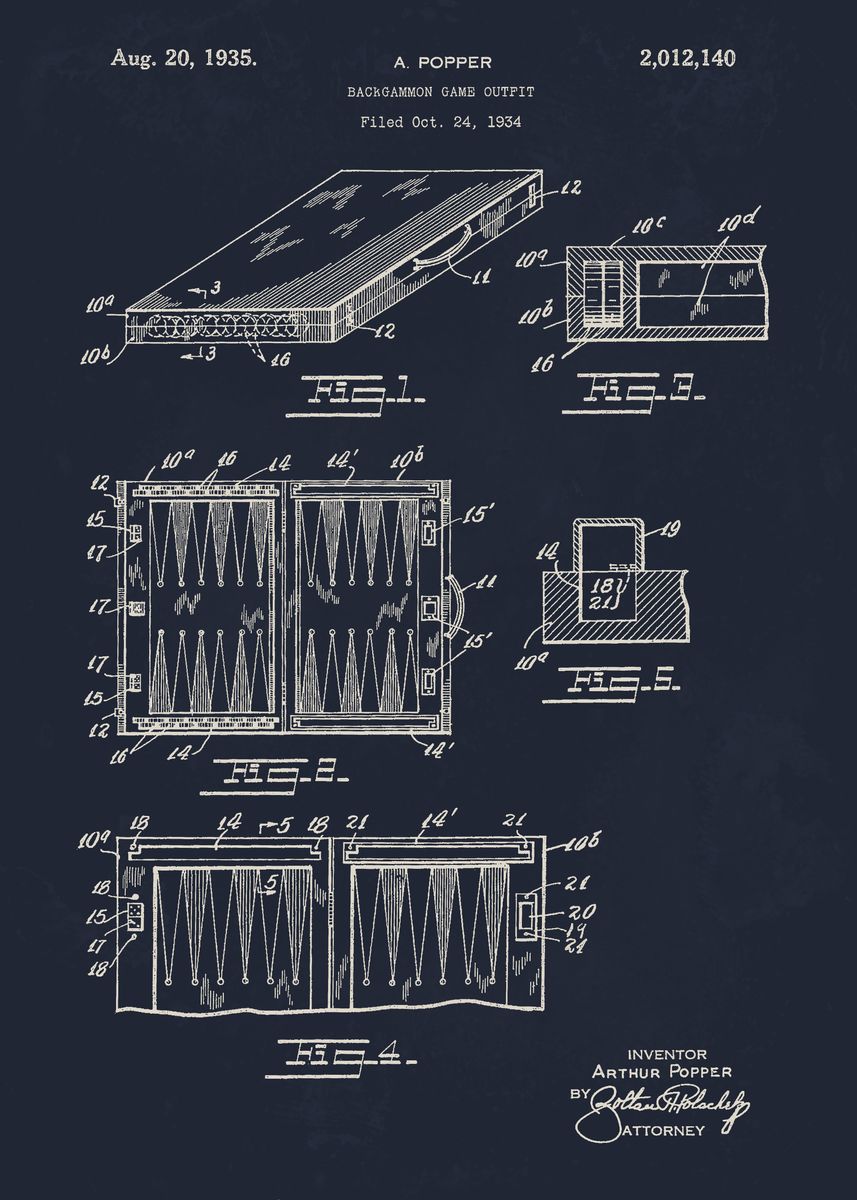 'Backgammon Game Outfit' Poster, picture, metal print, paint by ...