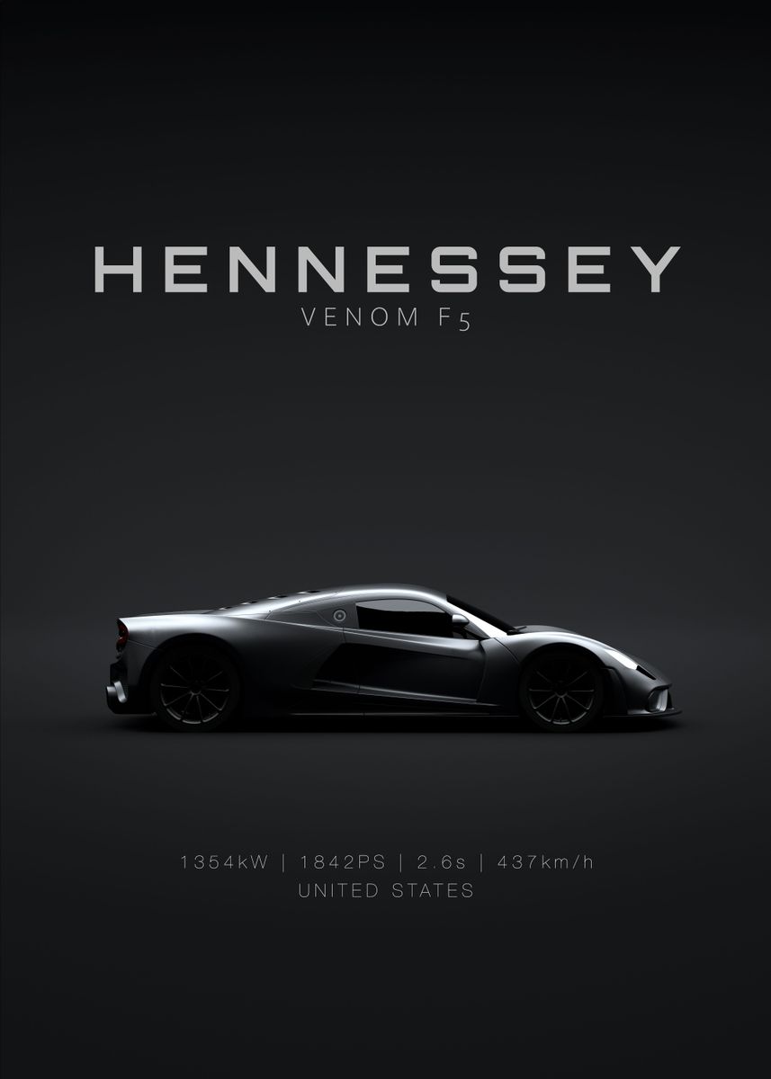 'Hennessey Venom F5' Poster, picture, metal print, paint by 21 MXM ...