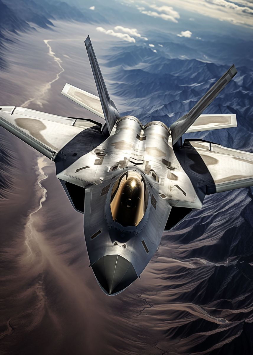 'Fighter Jet' Poster, picture, metal print, paint by Aidan Pena | Displate