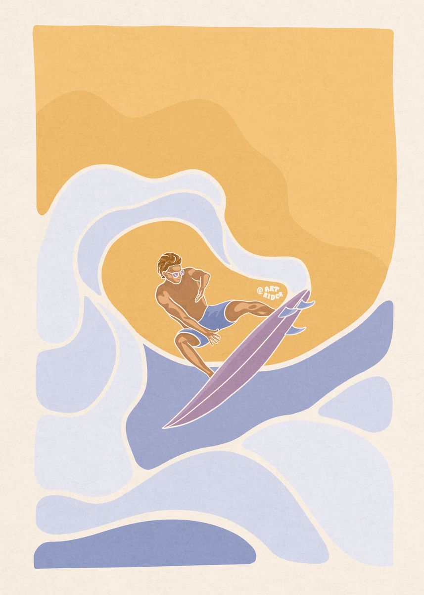 'Aerial surf ocean wave' Poster, picture, metal print, paint by Franck ...