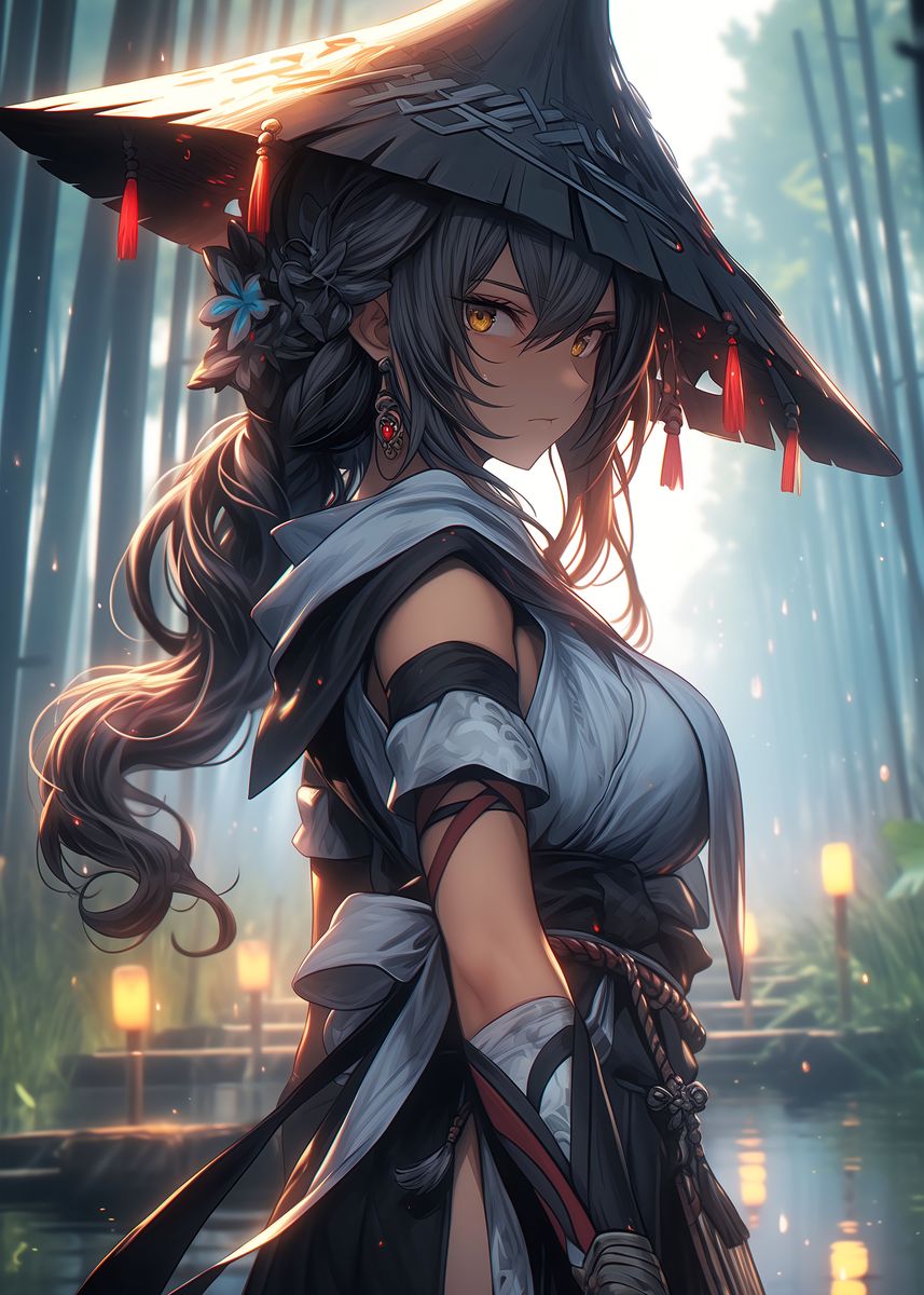 'Ronin Samurai Woman' Poster, picture, metal print, paint by Hako ...