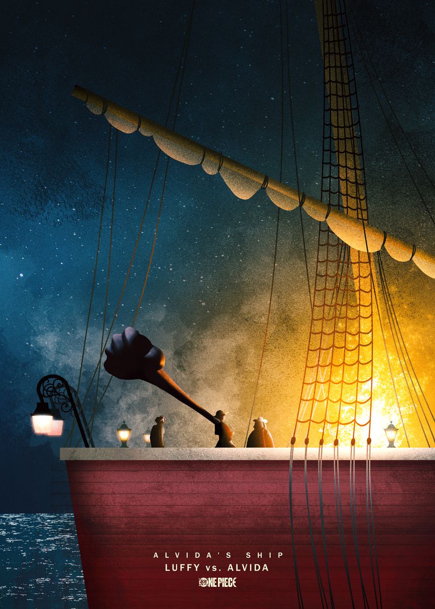 'Luffy vs Alvida' Poster, picture, metal print, paint by One Piece Live ...