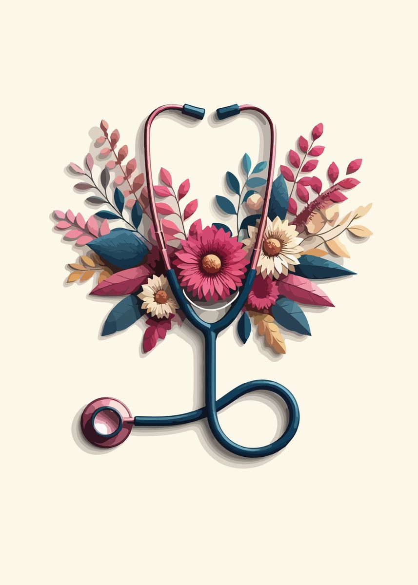 'stethoscope print' Poster, picture, metal print, paint by WallArt ...