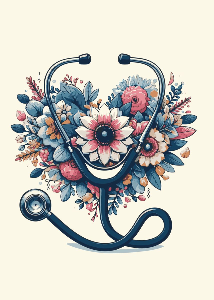 'stethoscope print' Poster, picture, metal print, paint by WallArt ...