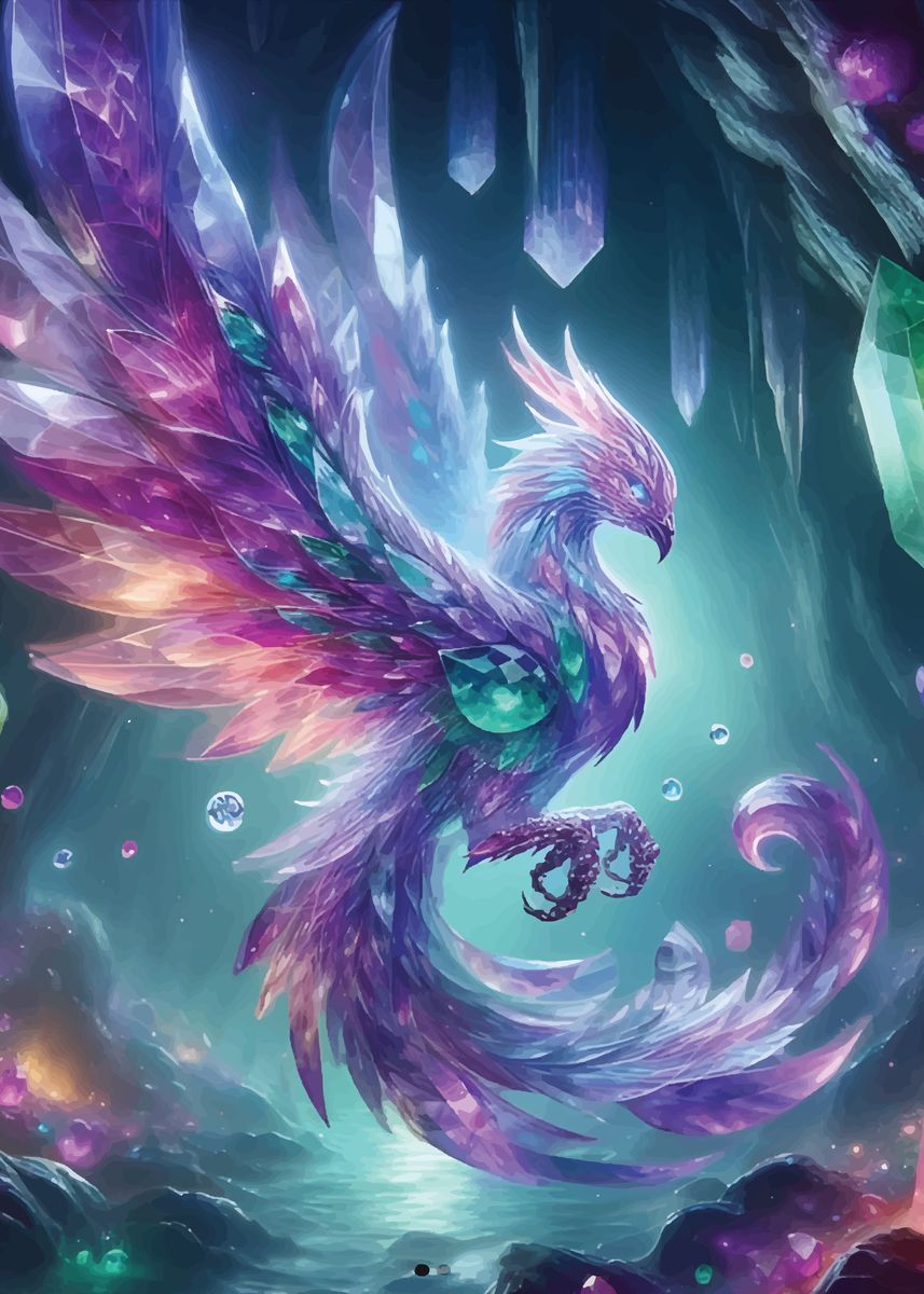 'Magical Phoenix ' Poster, picture, metal print, paint by ALEX GREZ ...