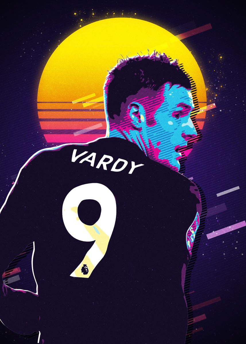 'Jamie Vardy Portrait' Poster, picture, metal print, paint by Tran Duc ...