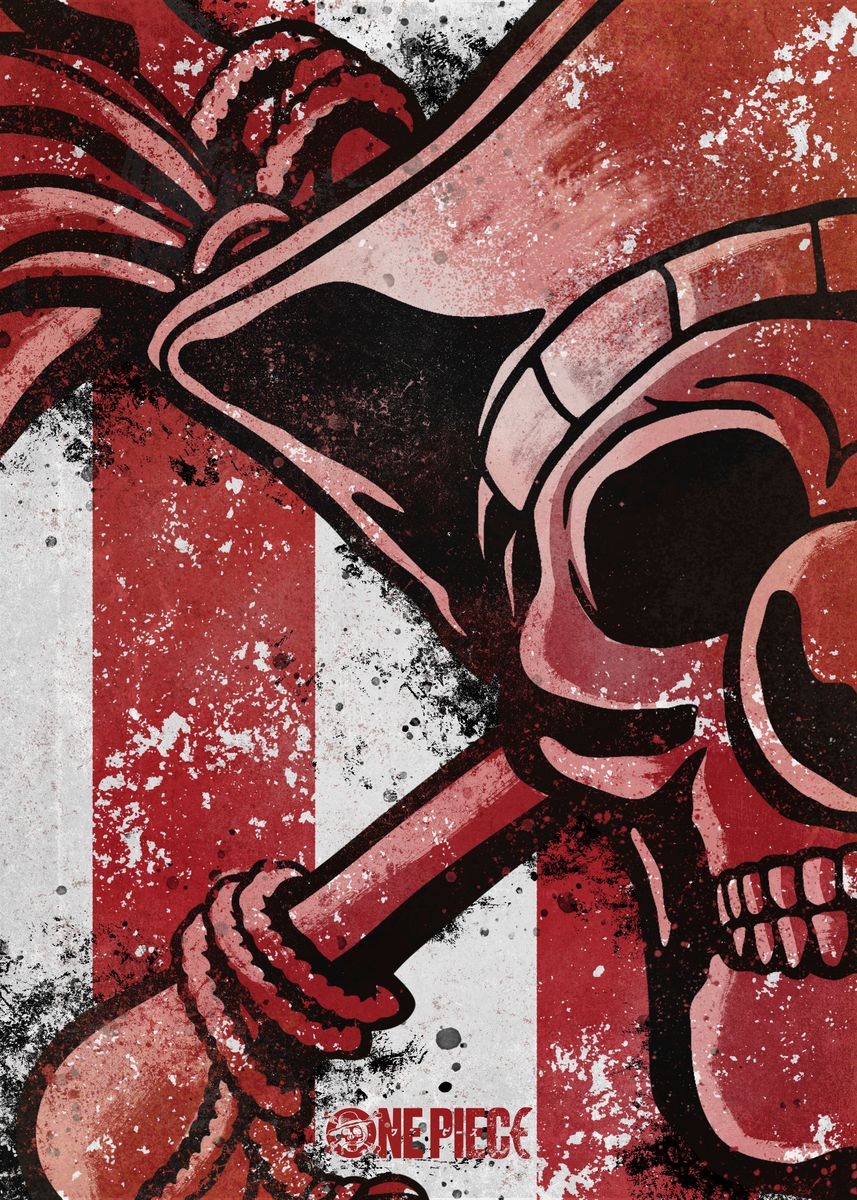 'Buggy Minimal Skull' Poster, picture, metal print, paint by One Piece ...